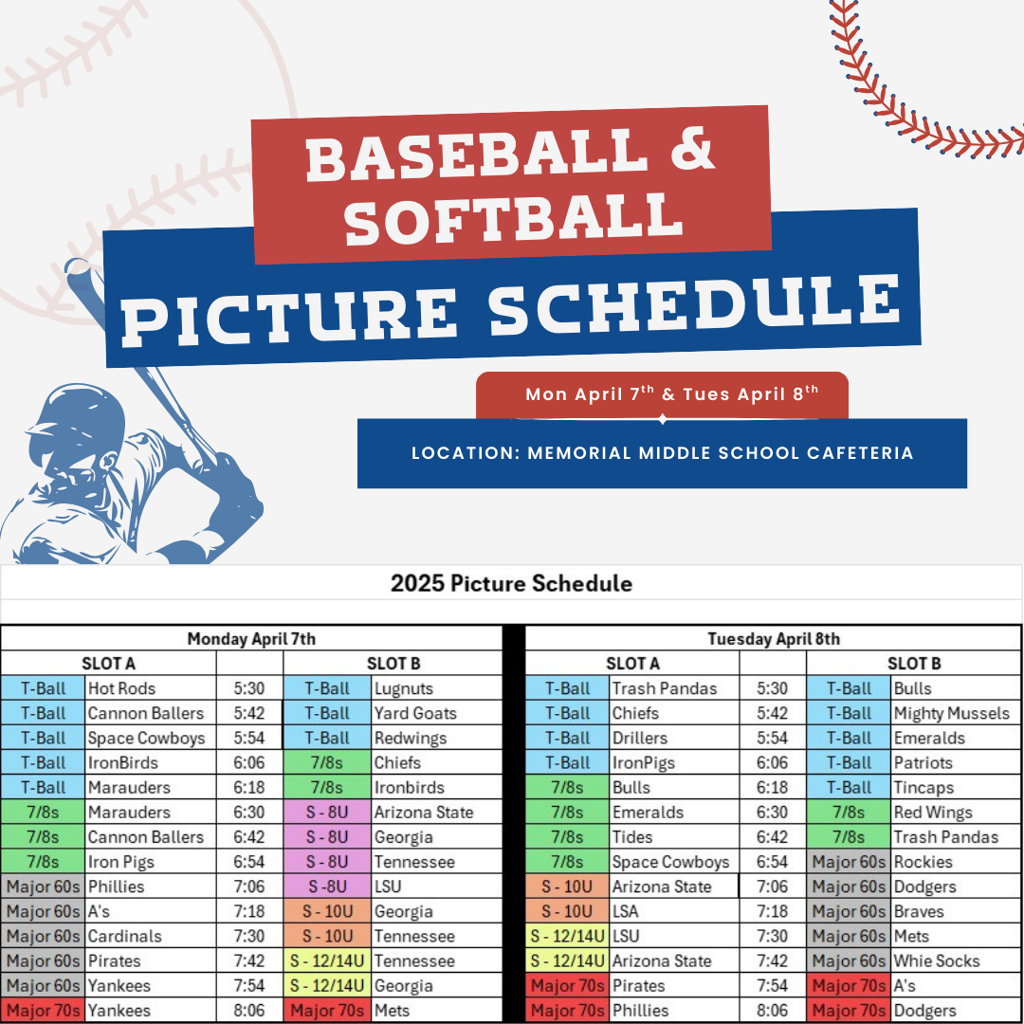 Picture Day Schedules