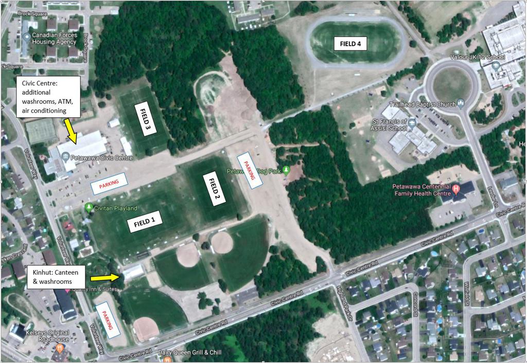Petawawa Civic Center Field Layouts