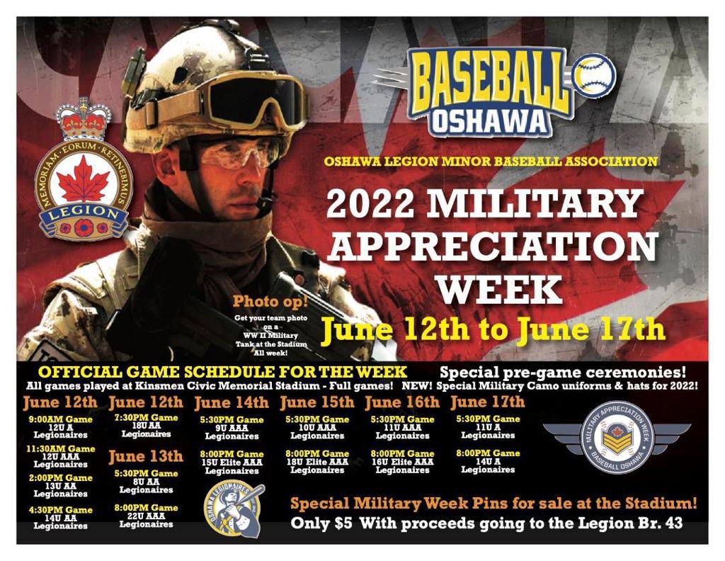 Military Appreciation Week starts Sunday June 12