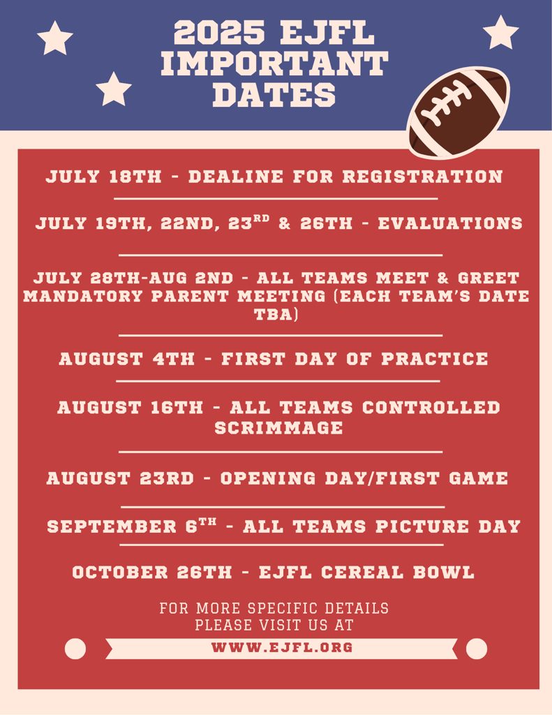 2025 Important Dates