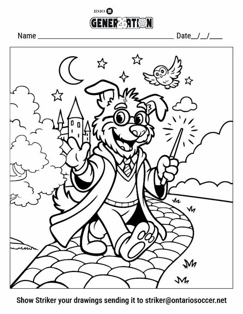 Striker Colouring Pages