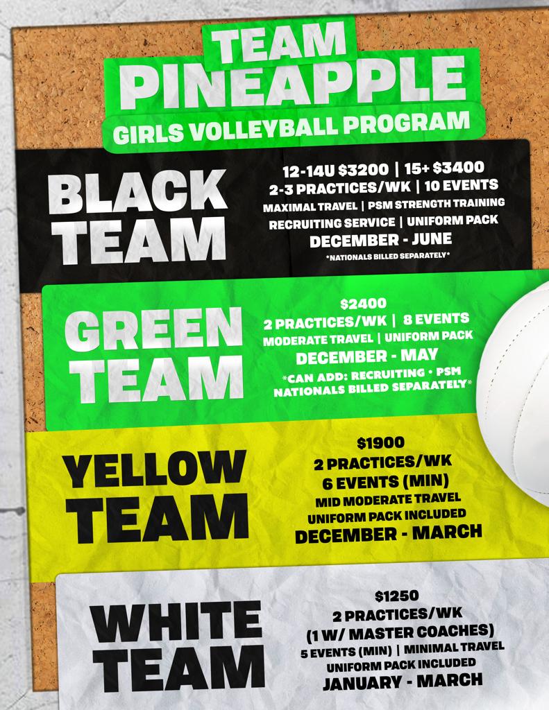 Welcome | 2025-26 Team Pineapple VBC Tryouts | Team Pineapple Volleyball Club