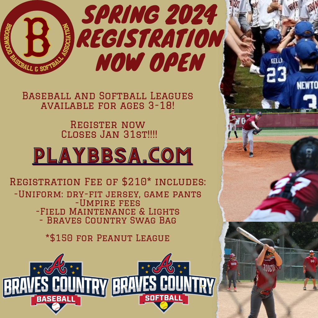 Spring 2024 Registration Now Open!!!
