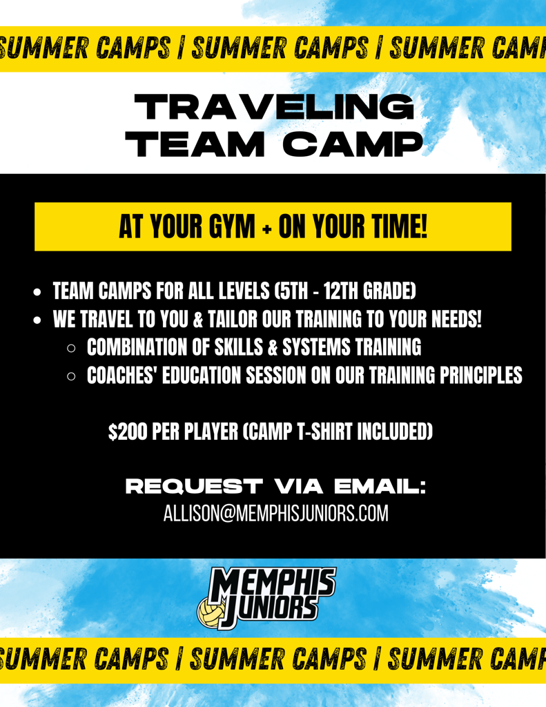 Welcome | 24 Team Camp/Traveling Camp | Memphis Juniors Volleyball ...