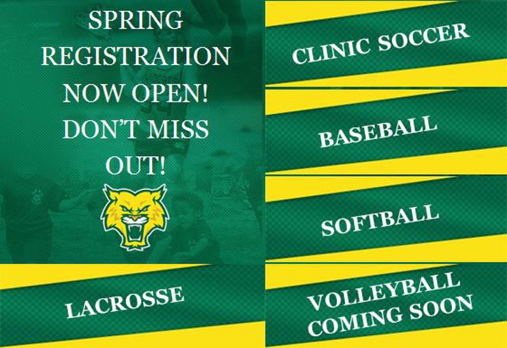 Spring Sports Registration Now Open!