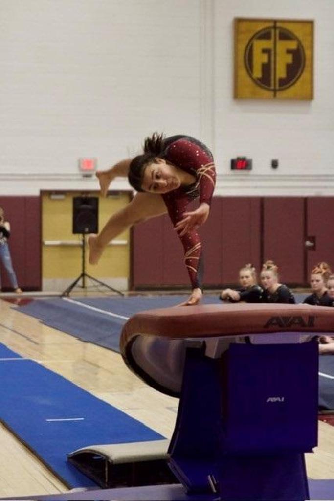 Mau's Strong Showing Leads Otter Gymnasts Past Spuds