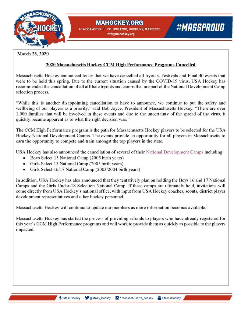 2020 Girls CCM High Performance Festival Tryout Date & Times Announced