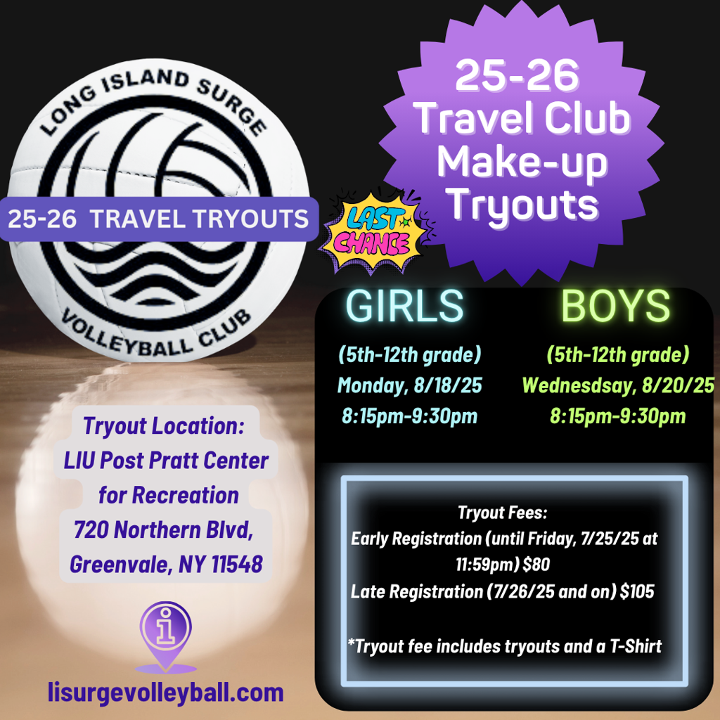 25-26 Travel Club Season and Tryout Information