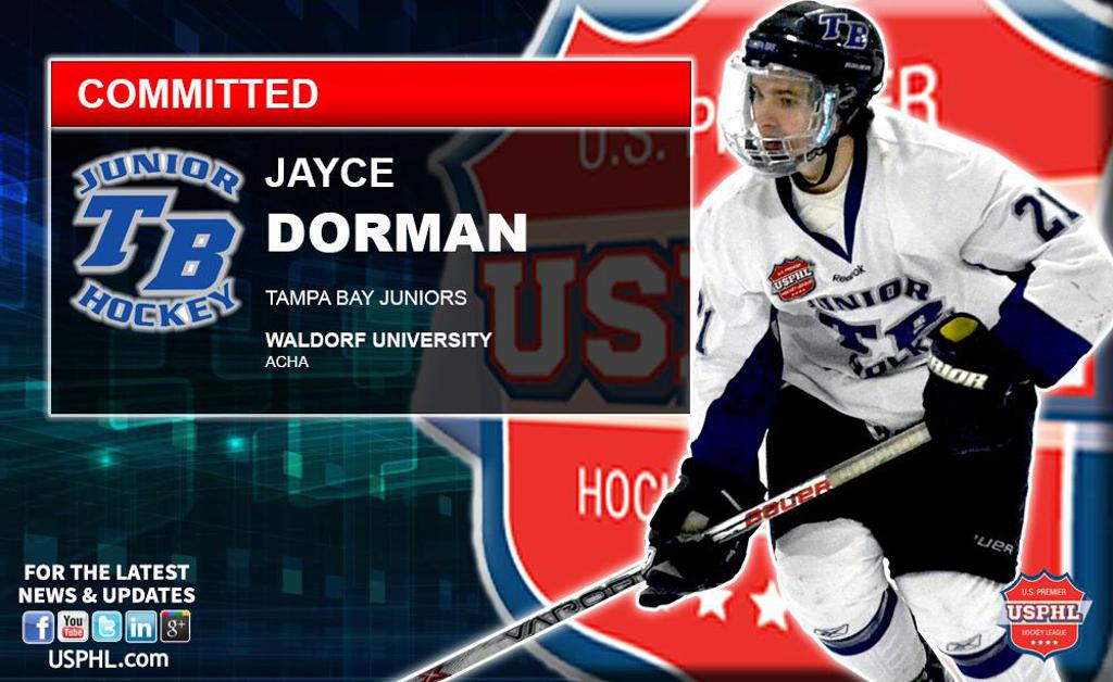 Tampa Bay Juniors Jayce Dorman Commits to Waldorf University