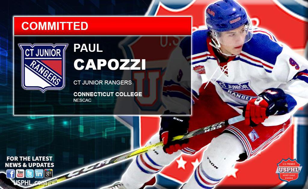 CT Jr. Rangers Premier Top Forward Commits to Connecticut College (NESCAC)