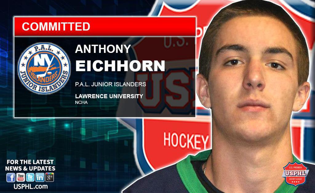PAL Junior Islanders Eichhorn Commits to NCAA Lawerence University