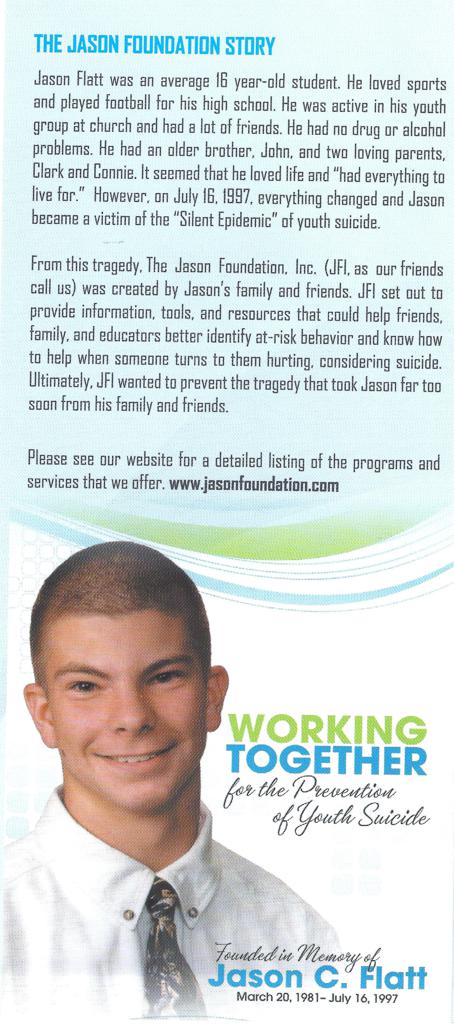 Jason Foundation: Suicide Prevention Materials