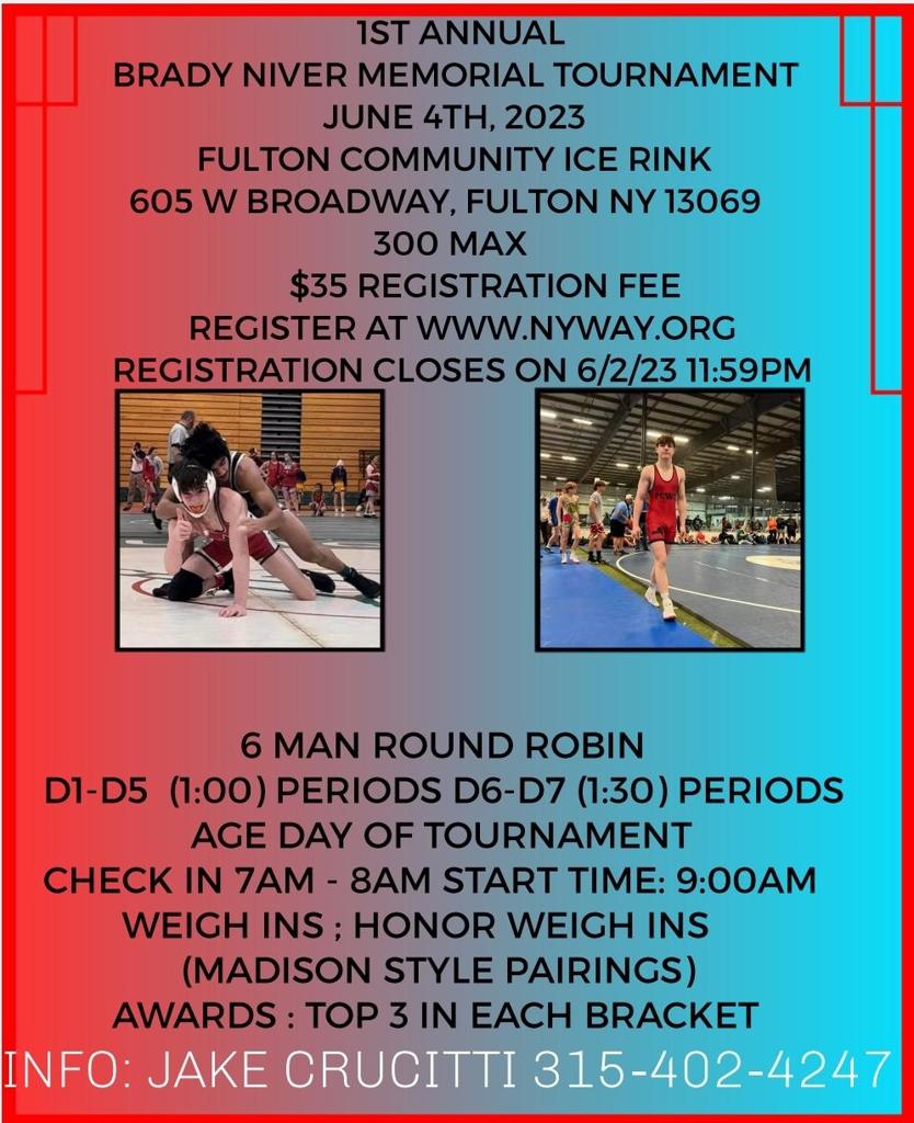 1st Annual Brady Niver Wrestling Memorial Tournament