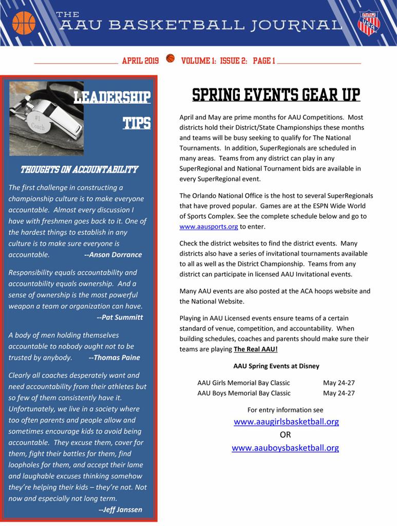 The AAU Basketball Journal - Volume 1: Issue 2
