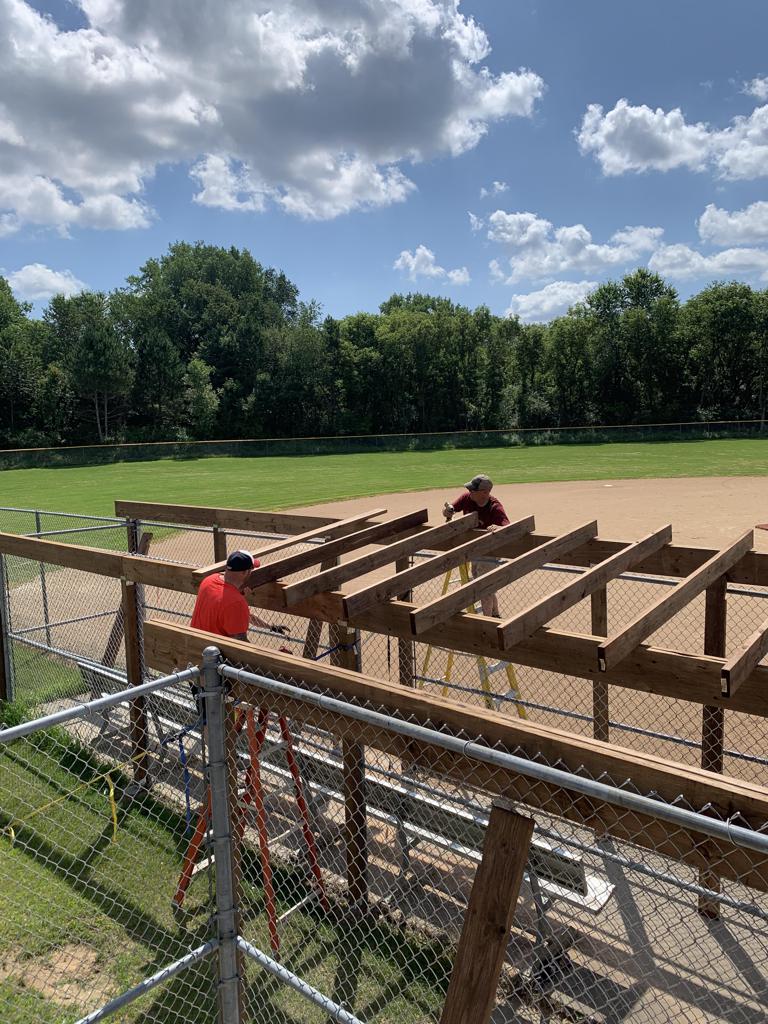 Jaycee Dugout Construction | Photos | Stillwater Area Baseball Association
