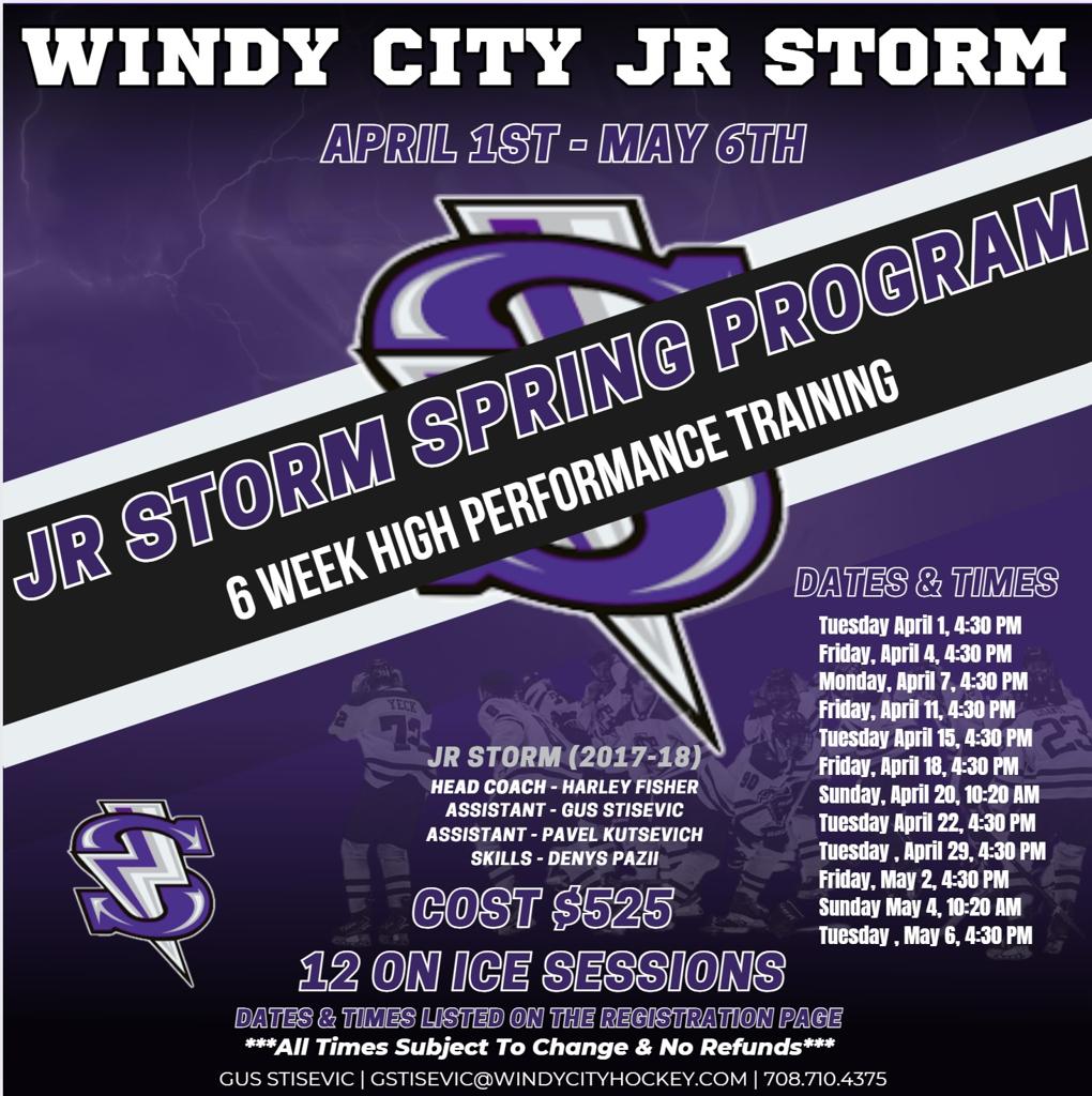 WCS Spring Program | 2025 Storm Spring Program | Windy City Storm