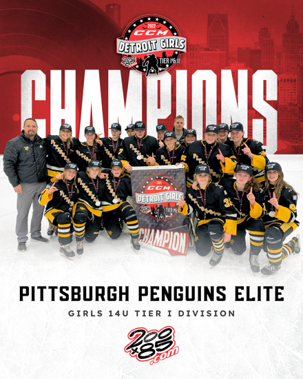 14u Pens Elite Girls 2022 CCM Detroit World Invite Champions
