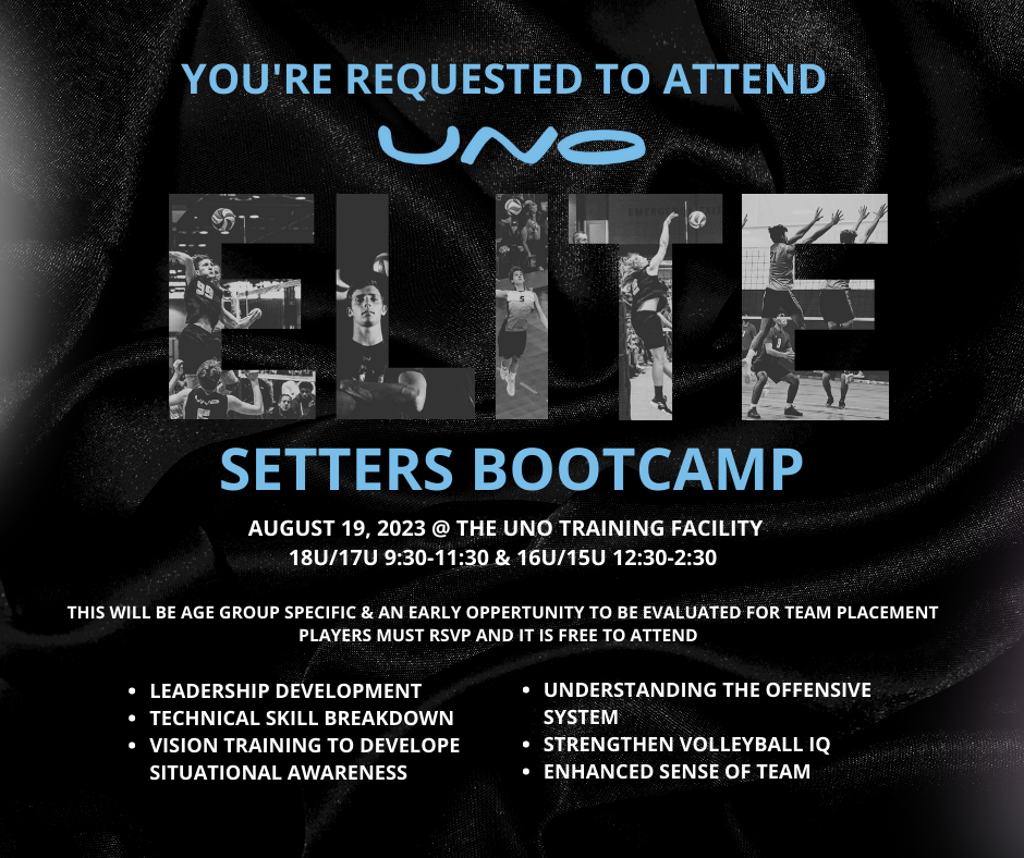 Welcome | Boys Elite Setters Boot Camp | Uno Volleyball Club