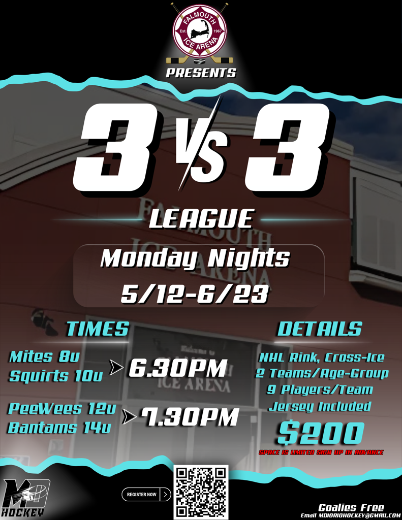 Welcome | 2025 Spring 3v3 League | Falmouth Ice Arena