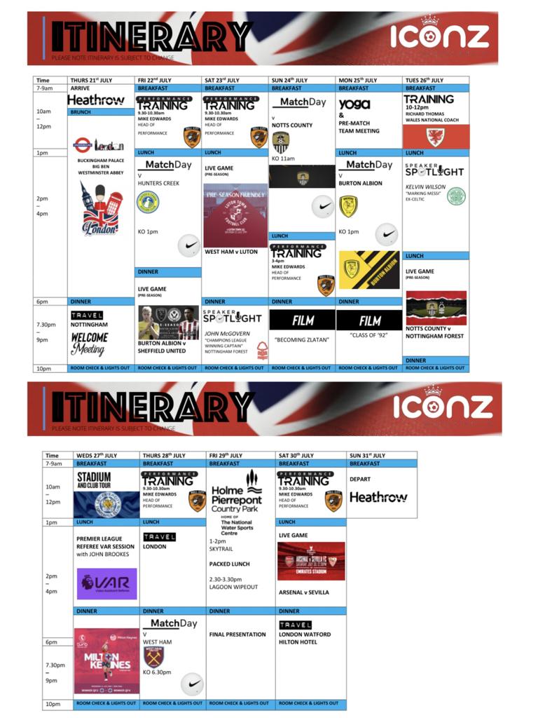 Welcome | Iconz Elite 2023 UK Soccer Tour | Iconz Experience