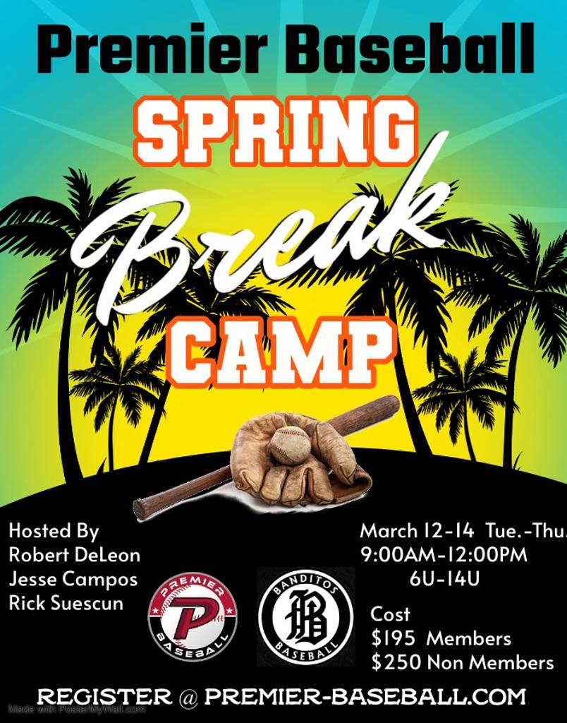 Welcome | 2024 Spring Break Camp | Premier Baseball of Texas Sports Complex