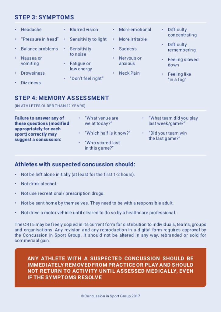 Concussion Information Immediate Post Concussion Assessment And Concussion Information Immediate Post Concussion Assessment And