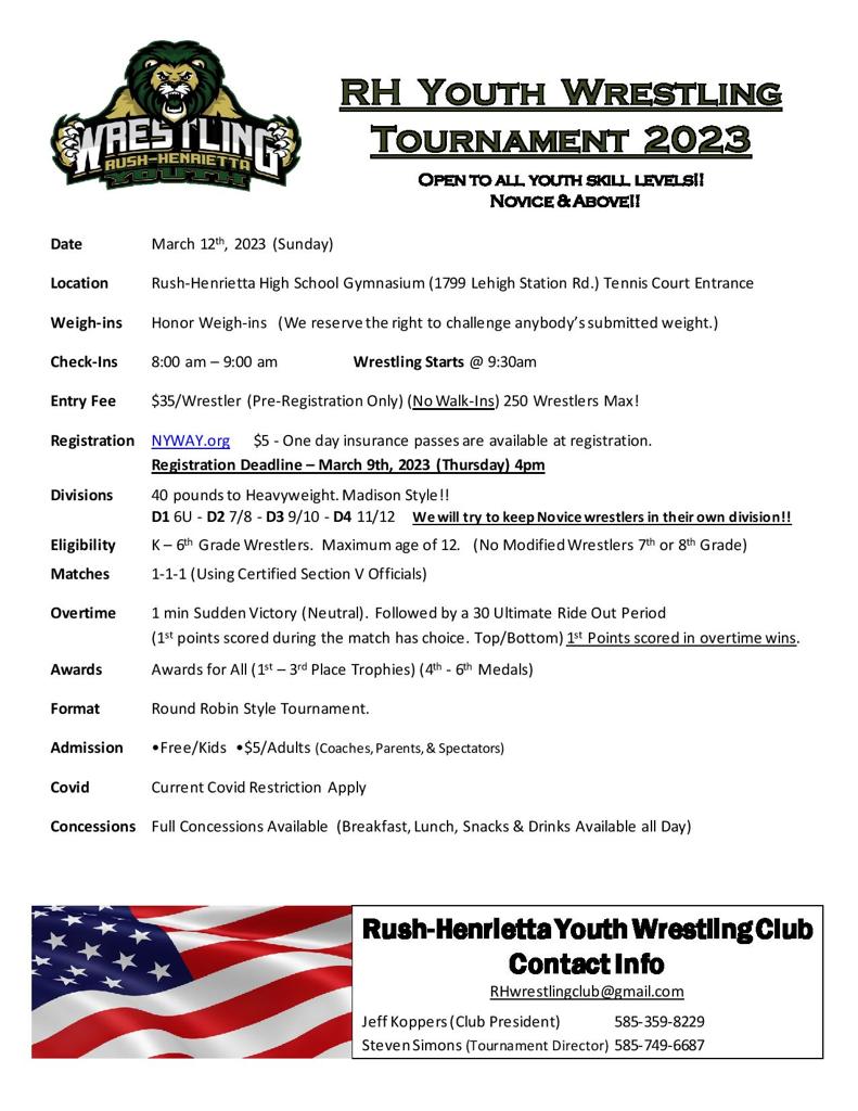 RH Youth Wrestling Tournament