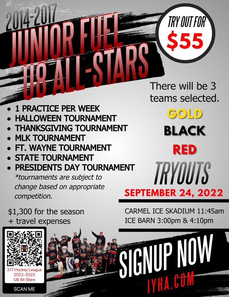 Welcome | U8 All-Star Tryouts 2022-2023 | IYHA Junior Fuel