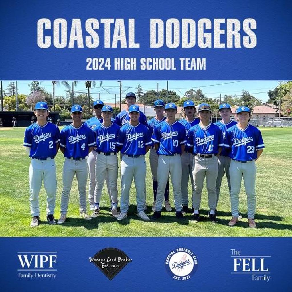 2024 Coastal Dodgers HS Team