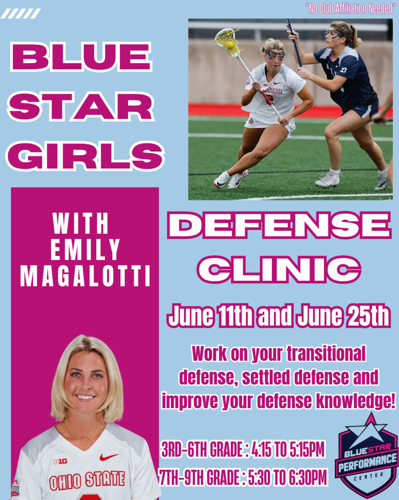 Welcome | Girls Lacrosse - Summer Defense Clinic | Blue Star Lacrosse