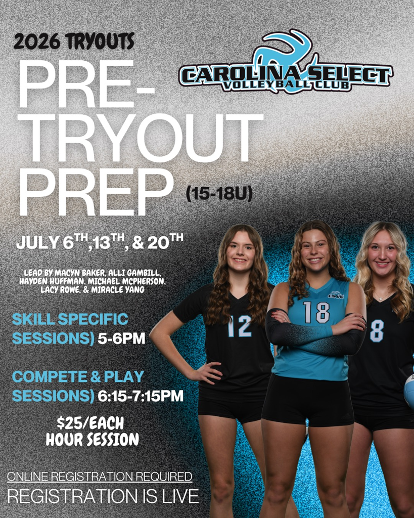 Welcome | CSVC 15-18U Tryout Prep | Carolina Select Volleyball Club
