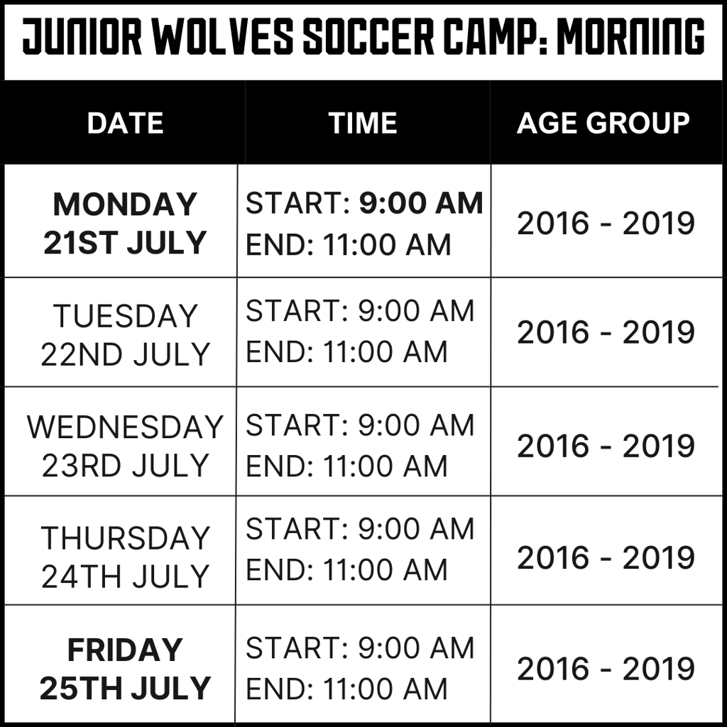 Welcome | Summer Soccer Camps 2025 - Houston Wolves S.C. | Houston ...