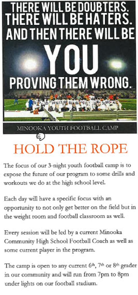 Minooka High School Youth Football Camp