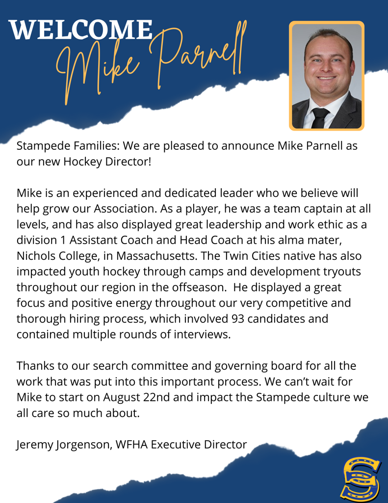 WFHA Welcomes Mike Parnell as the New Hockey Director