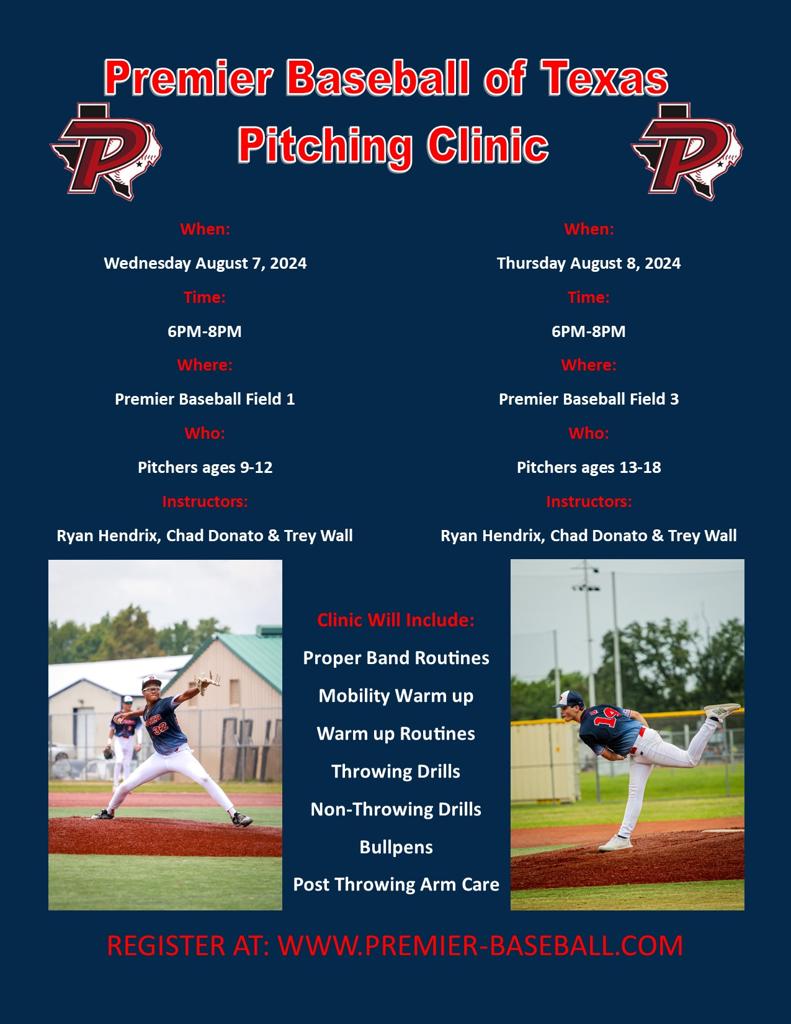 Welcome | Premier Baseball Pitching Clinic | Premier Baseball of Texas ...