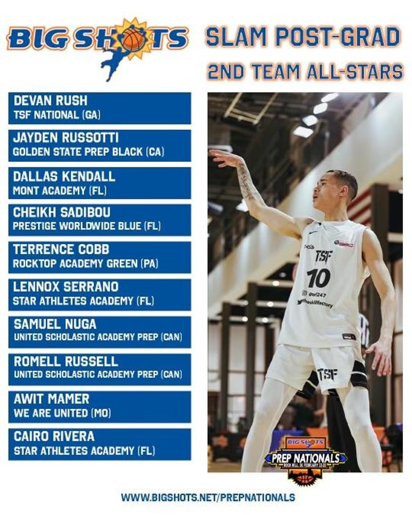 BIG SHOTS PREP NATIONALS Slam Post-Grad All Stars