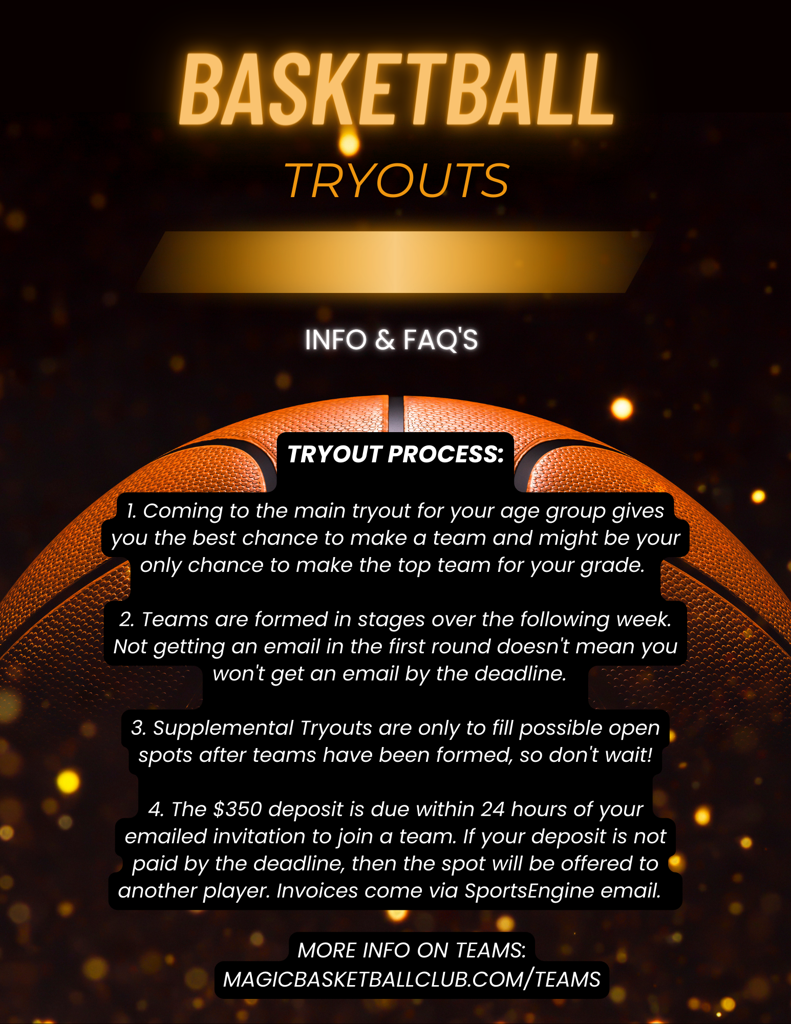 Welcome | Fall Select Tryouts 2024 | Magic Basketball Club