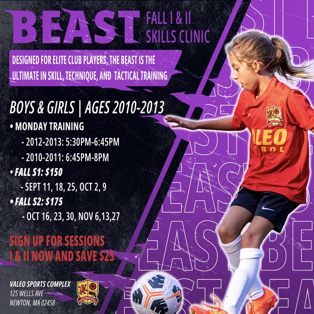 Welcome | 2023 Clinic - Beast Fall Session I and II | Valeo Futbol Club