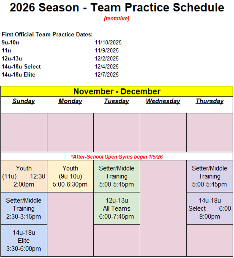 Club Teams Info