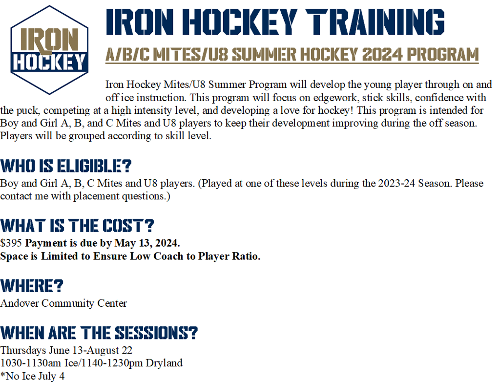 Mites/U8 Summer Program