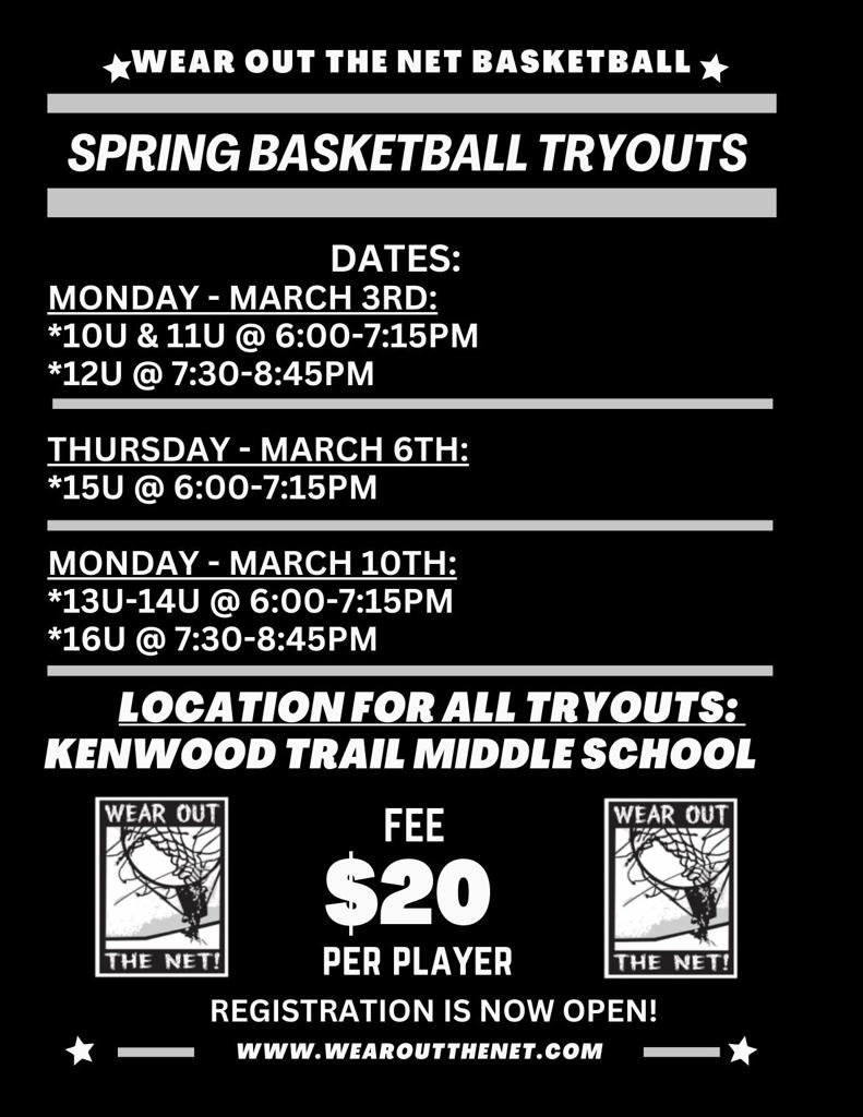 Welcome | 2025 WOTN Spring Basketball Registration | Wear out the Net ...
