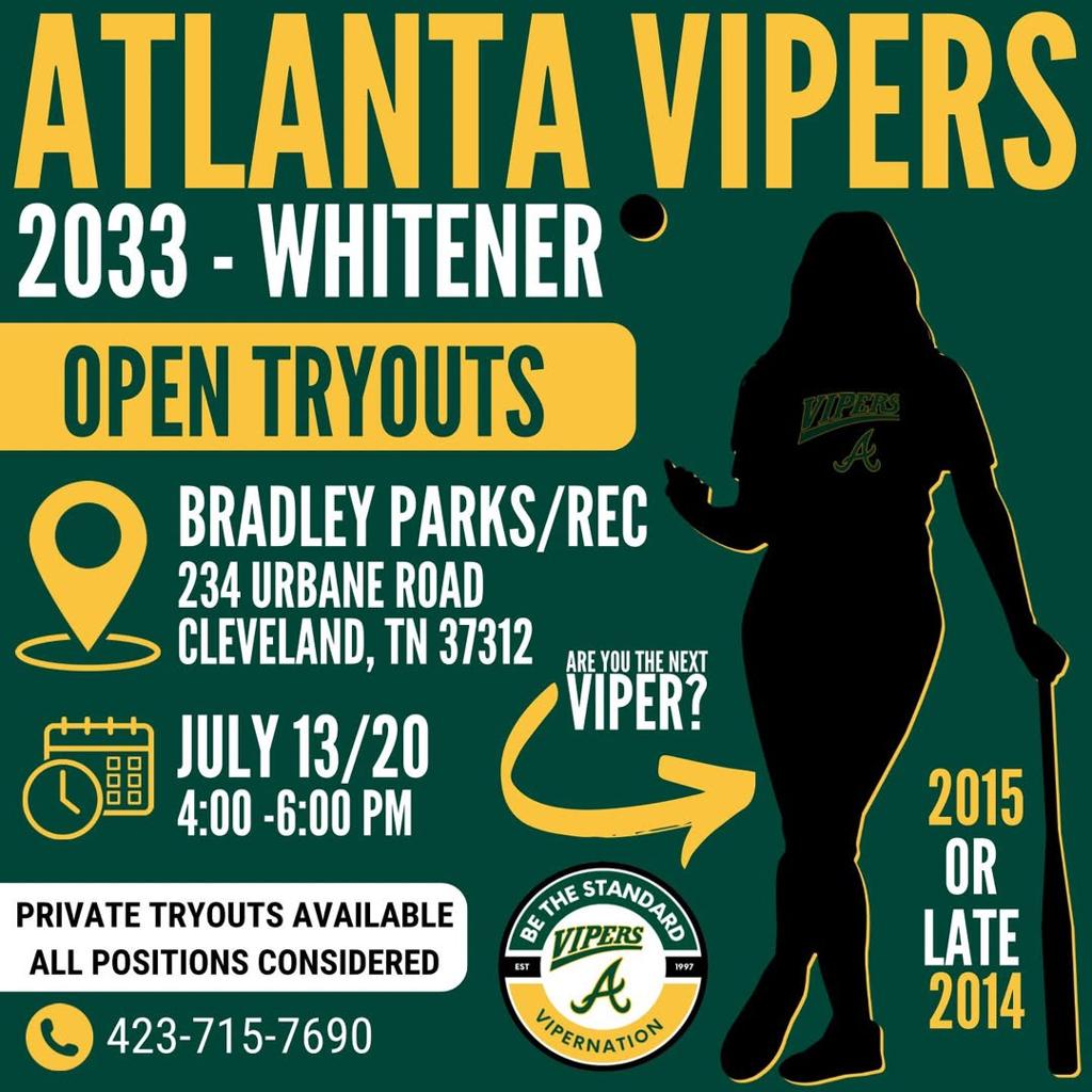 Atlanta Vipers Fastpitch Softball Tryouts