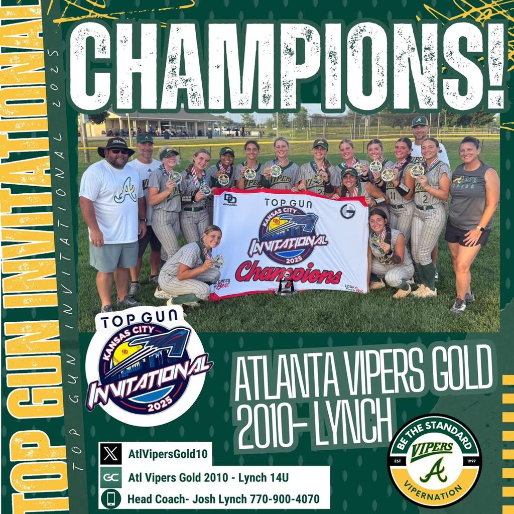 Atlanta Vipers Lynch Are Your 14U Top Gun Invitational Champs
