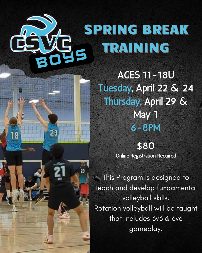 Welcome | 2025 Boys Spring Break Training | Carolina Select Volleyball Club