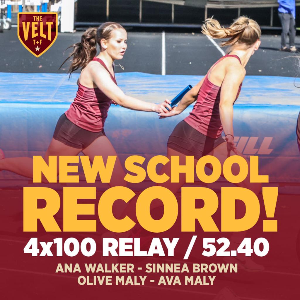 Teddy 4x100 Relay Team Sets New School Record