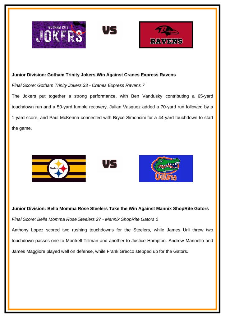 GAME RECAPS