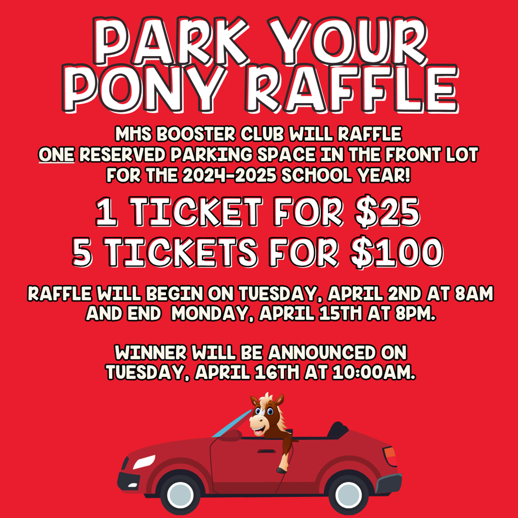 Welcome | VIP PARKING RAFFLE 2024-2025 | Memorial High School Booster Club