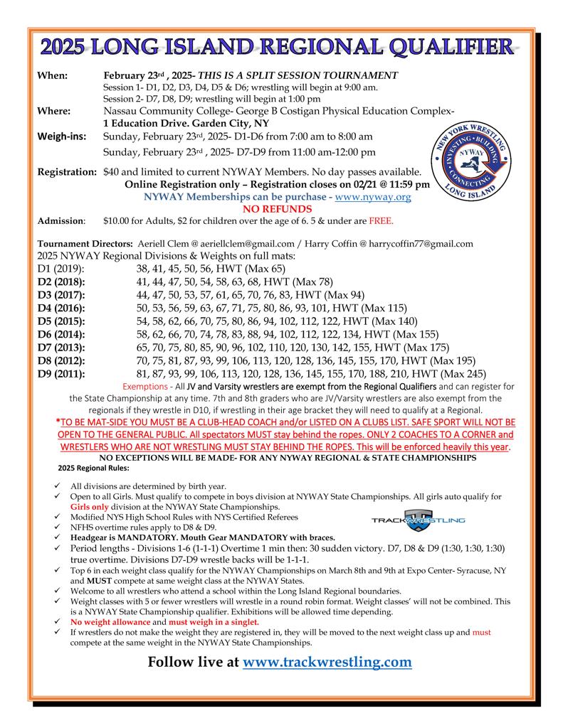2025 Long Island Regional Qualifier