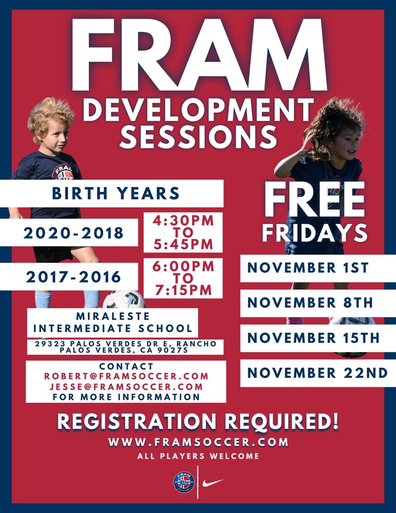 Welcome | FRAM Fridays | FRAM Soccer