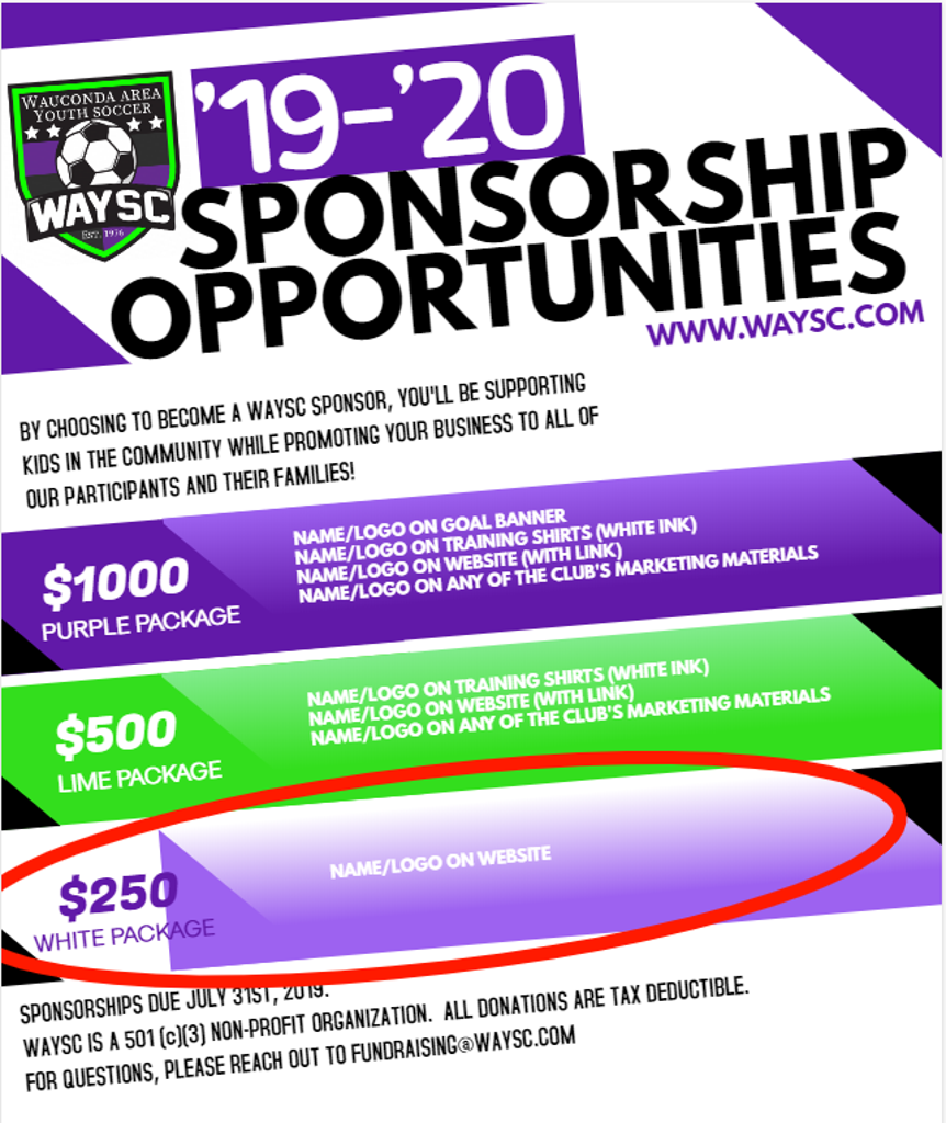 White Sponsorship Package